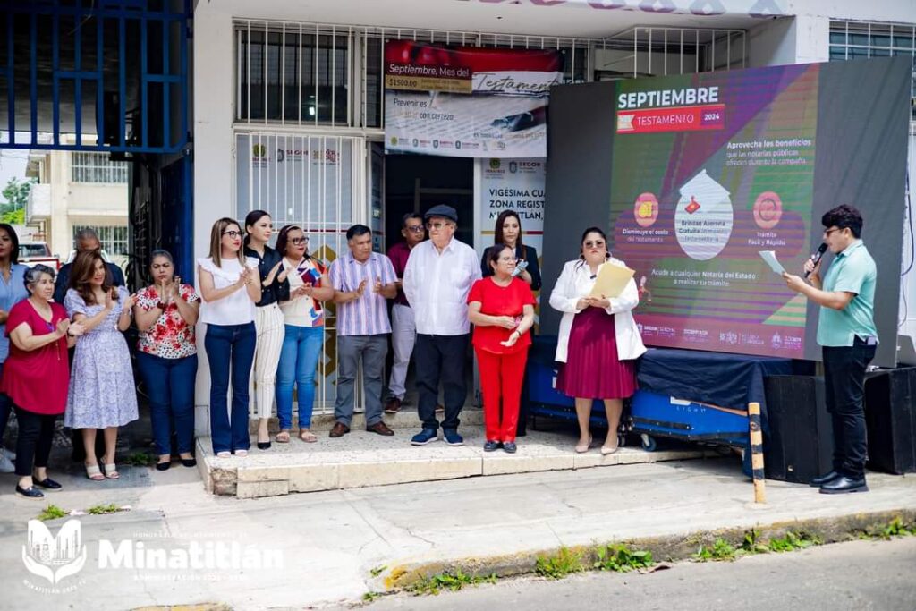 Inicia la Campaña «Septiembre Mes del Testamento 2024» en Minatitlán ...